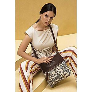 Myra Bags Naïve Canvas, leather & Rug Shoulder Bag S-1917