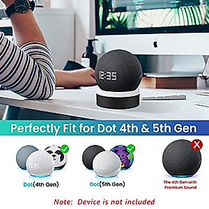 FUQINTOP Dot 4th/5th Generation Stand, Table Holder Mount with Light Guide, Enhance Light Effect, Space-Saving Dot 4/5 Accessories with Cable Management, Black