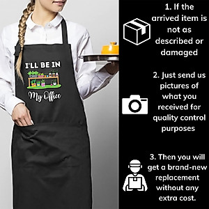 I'll Be In My Office Garden Funny Gardening Apron - 1 Size fits all Men Women Aprons Black Workwear