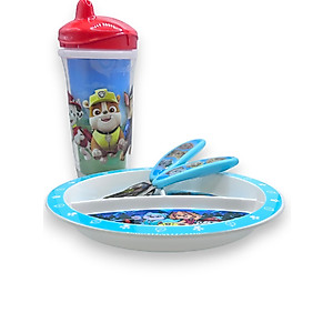 Playtex Baby PAW Patrol, Separated Toddler Feeding Plate - Teal, 3 Count