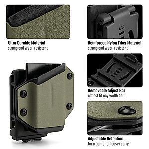 TACTICAL GEEK TX1Multi-Tool Sheath, EDC Multi Tool Sheath Holder Holster, Adjustable Sheath with Back Clip for Belt, Multi-Tool not Included (Green)