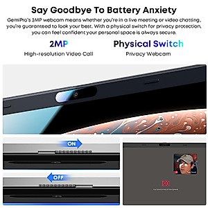 CHUWI Windows 11 Laptop with 8GB RAM 256GB SSD, 14 inch 2K IPS Display, Intel N5100 Quad core Processor, WiFi 6, Backlit Keyboard, USB-C, Ultra Thin and Light Notebook Computer (GemiBook Pro)