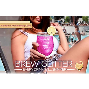 Brew Glitter - Pink (4g 1x Shaker Jar) | Edible Glitter For Drinks, Beer and Cocktail Beverages by Bakell