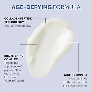 No7 Lift & Luminate Triple Action Night Cream - Anti-Wrinkle, Collagen Peptide Moisturizer with Skin Firming Hyaluronic Acid & Hibiscus - Helps Even Skin Tone for a Radiant Complexion (1.7 Fl Oz)