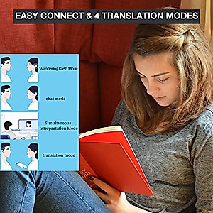 LptesoAABBCC Translator Device Smart Voice Translator Earbuds, 84 Language Translator Wireless Bluetooth Instant Voice Translation Device with APP, Translator Earphone for Business Travel Learning
