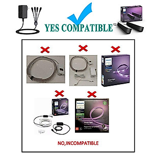 24V Hue Play Power Supply Replacement for Philips Hue Play Light Bar 7820330U7 7820331U7 7820430U7 8718696170724 915005879201