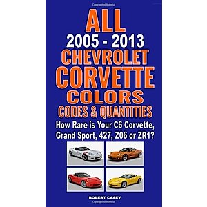 All 2005-2013 Chevrolet Corvette Colors, Codes & Quantities: How Rare is Your C6 Corvette, Grand Sport, 427, Z06, or ZR1?