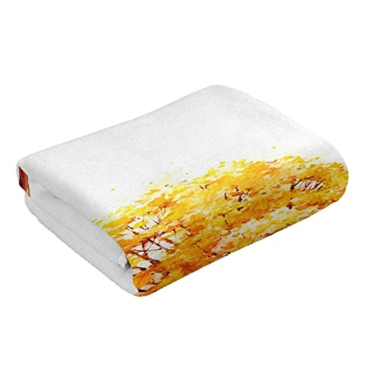 Hand Towel Watercolor Autumn Tree Fall Face Washcloths Fingertip Bath Towels 27.5 x 15.7 Inch Microfiber Quick Dry Soft Absorbent Luxury Kitchen Dish Cloth Bathroom Beach Gym Hotel Salon Spa Sport