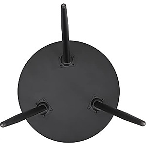 H JINHUI Round Sofa Side End Tables Metal Bedside Tables Nightstands for Small Space Living Room Bedroom Balcony, Anti-Rust and Waterproof, Matte Black