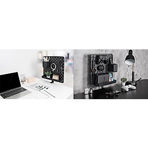 MAX SMART Clamp-on Desk Pegboard, Desk Privacy Panel, Office & Gaming Desk Organizer, Standing Desk Accessory - Efficiently Organize Above or Under Desk Placement