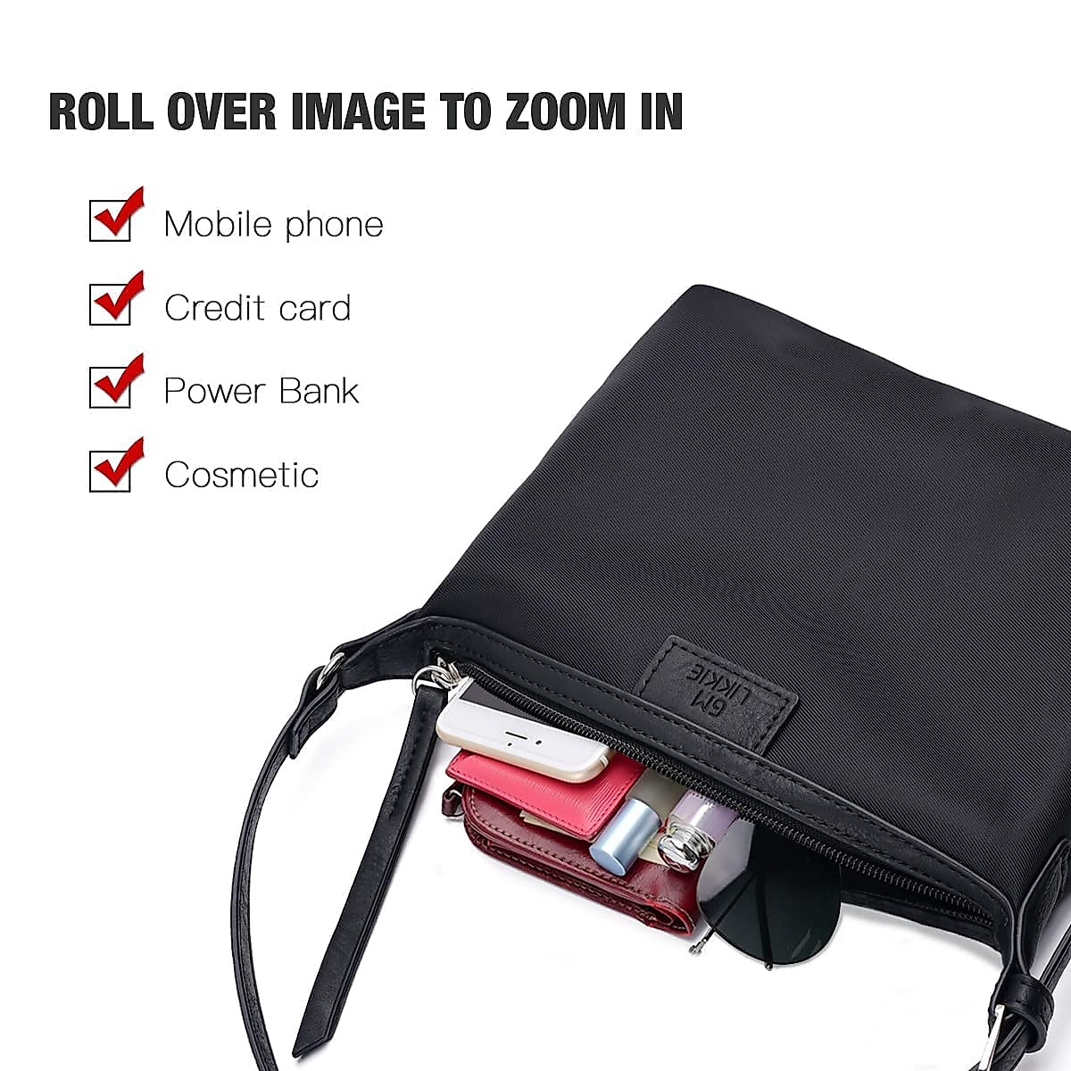 GM LIKKIE Shoulder Clutch Purse for Women, Small Top-Handle Y2K Classic Nylon Purse & Shoulder Handbag