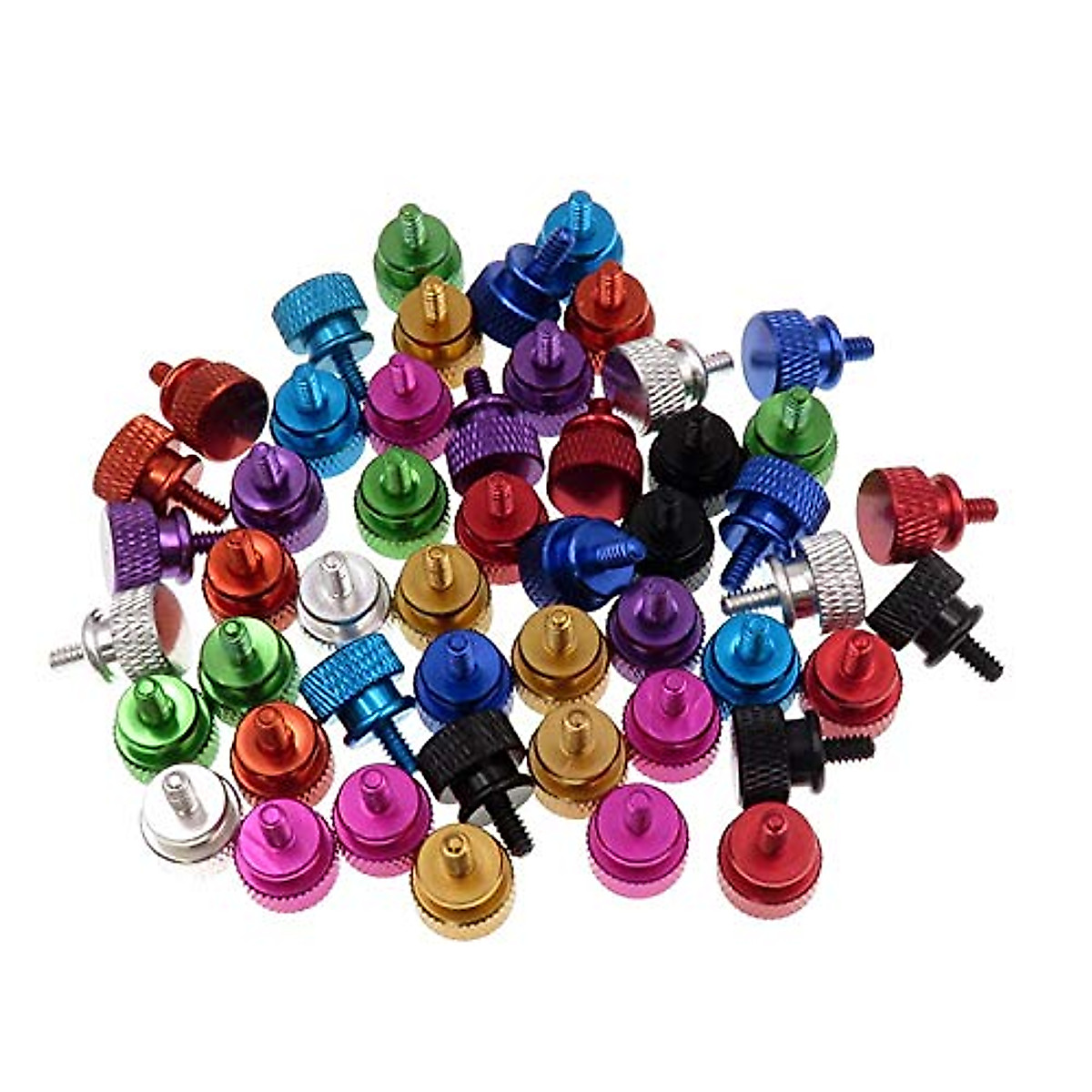 NLXTXQC 10PCS M3 Computer Aluminum Alloy Case Thumbscrews Side Panel Hard Disk Hand Screw Knurling Thumb Screws Nails (Color : Orange)