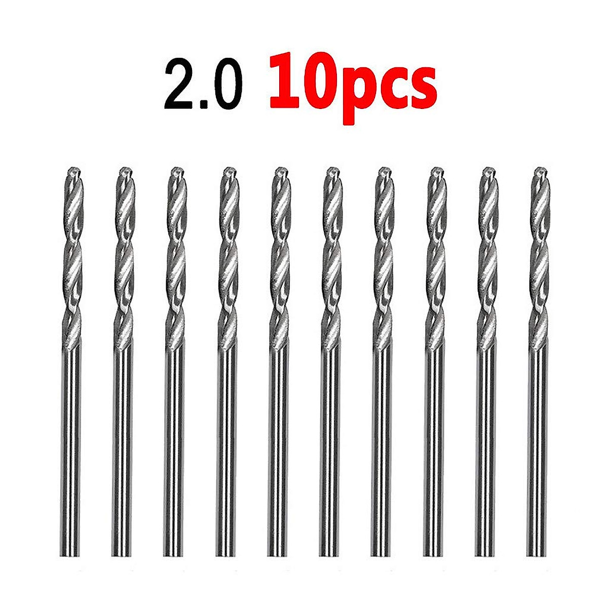 Newii 40Pcs Titanium Coated High Speed Steel Drill Bit Set Tool 1/1.5/2/2.5/3mm, Silver