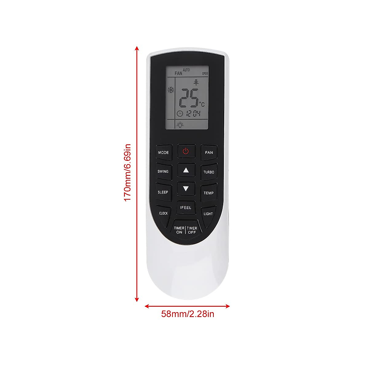 OriGlam YAN1F1 Air Conditioner Remote Control Replacement for Gree VIR09HP115V1AH VIR12HP230V1AH AC Air Conditioning Remote Controller