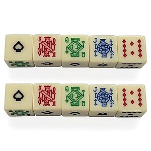 Liphontcta Cyber-Deals (2) Sets of 5 Poker Dice 16mm (Total 10 Dice)