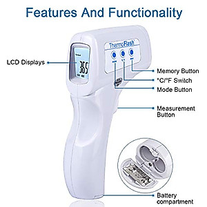 Visiomed - VMLX26E ThermoFlash Non-Contact Infrared Thermometer LX-26E