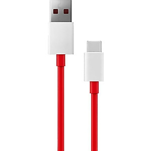 USB-A to Type-C 120w (max) Fast Charging Cable, 4 Feet (1.2 Meters) - 1Pack RED TPE