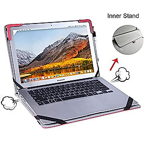 Berfea Stand Case Cover Compatible with Dell Inspiron 14 7490 7405 7415 5410 5415 5418 Laptop Notebook Protective Case Sleeve,with Cooling Bracket