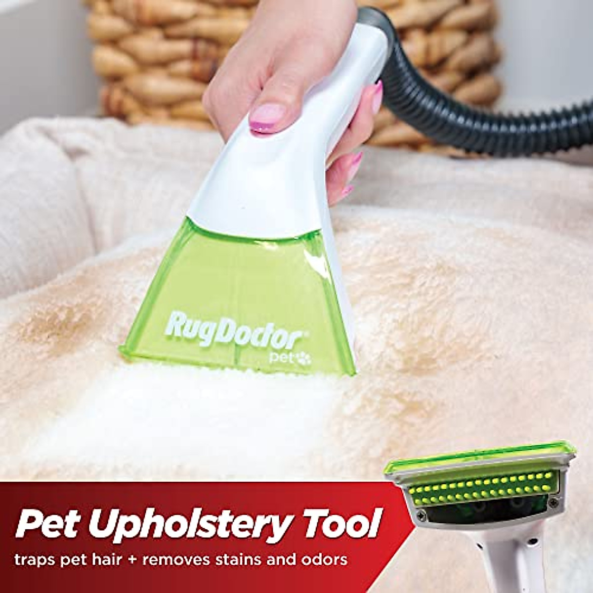 Rug Doctor Pet TruDeep Carpet Cleaner, Pet Upholstery Tool, Best-In-Class Suction Power, Dual Brush Cross-Action Technology for One-Pass Cleaning