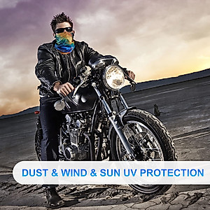 6 Pack Neck Gaiter Elastic Balaclavas Face Mask Versatile Bandana for Men Women