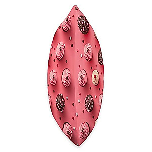 Fun Designs Pink Patterned Cupcake Throw Pillow, 16x16, Multicolor