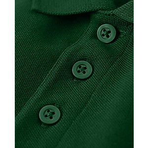 Gymboree Boys and Toddler Short Sleeve Polo Shirt, Fir Green, 5T