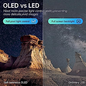 kksmart Portable Monitor 15.6 inch OLED Travel Monitor 1080P HDMI USB-C 100% DCI-P3 1MS 100000:1 Portable Monitor for Laptop, with Cover