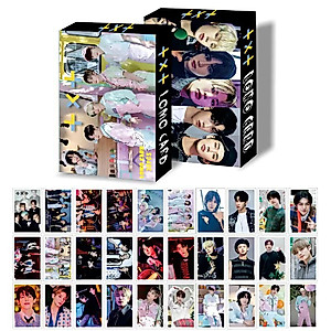 WGEEEY female Kpop TXT Gifts Set, TXT Photocard, Stickers, Bracelet, Face Shield, Rings, Pendant Necklace, Button Pin, Phone Ring Holder, Keychain