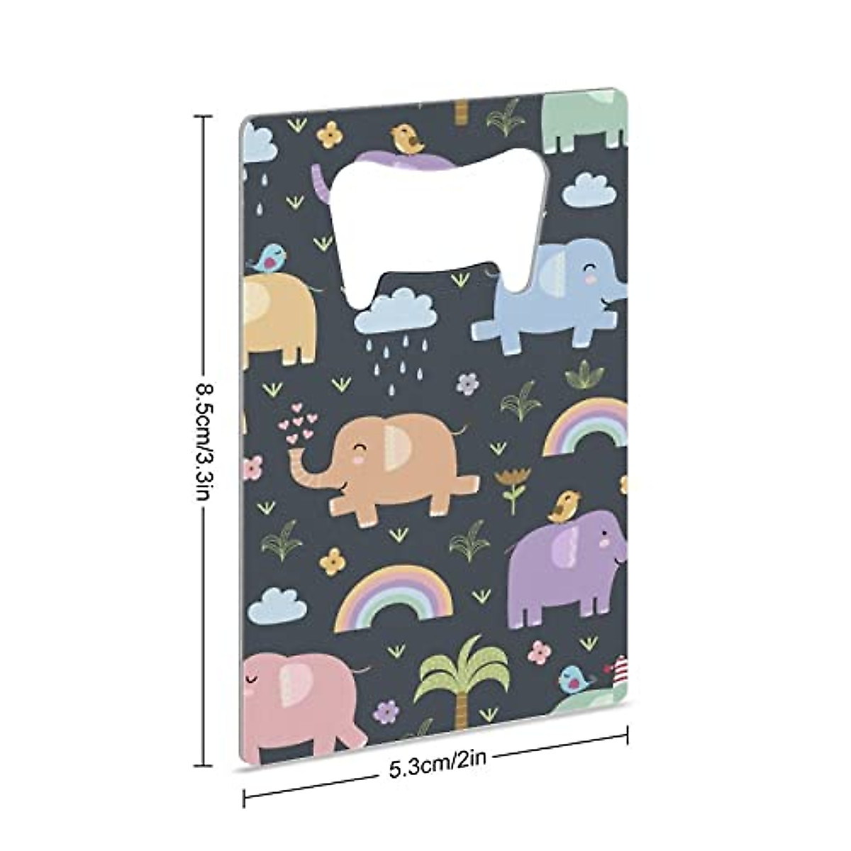 Funny Elephants Credit Card Bottle Opener Stainless Steel Flat Beer Wine Bottle Opener for Party Wedding Favor