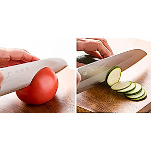 Yasuda Hamono YG300 Toru Seki Toru V Gold No. 10 with Tsuba, Santoku Knife, 7.1 inches (180 mm)