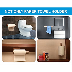 Paper Towel Holder for Kitchen - Drilling Free Wall Mount Paper Towel Holder, Aluminium Paper Towel Rack with Adhesive and Screws, Adhesive Paper Towel Holder Under Cabinet.