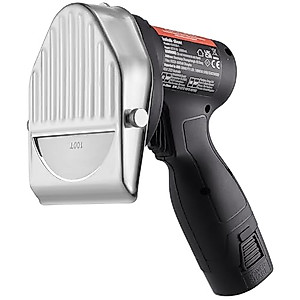 VEVOR Electric Shawarma Knife, 80W Cordless Battery Professional Turkish Knife, Commercial Stainless Steel Gyro Cutter, Doner Kebab Meat Slicer with 2 Blades, Φ4/100mm, 0-8mm Adjustable Thickness