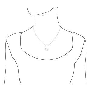 Hawaiian Silver Jewelry Dog Paw Print Pendant Necklace – 18-inch Sterling Silver Paw Print Necklace – Italian Made Sterling Silver Chain – Dainty and Cute Silver Necklace