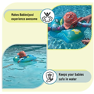 Mr. Pen- Inflatable Baby Swim Float, for Ages 6-30 Months, Blue, Waist Ring Inflatable Baby Pool Float, Infant Swim Float, Baby Pool Toys, Infant Floats for Pool, Baby Swimming Float