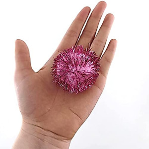 Hulless 20 Pcs 2 Inch Cat Sparkle Balls Toy Interactive Balls for Kittens Exercise and Cats Play and Chase
