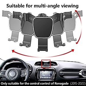 musttrue LUNQIN Car Phone Holder for 2015-2023 Jeep Renegade SUV Auto Accessories Navigation Bracket Interior Decoration Mobile Cell Phone Mount