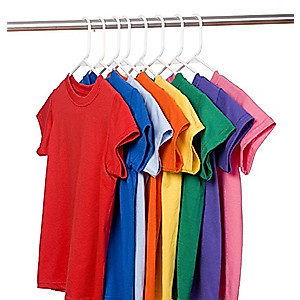 Zoyer Plastic Hangers (50 Pack, White)- Durable Clothes Hangers- Space Saving Shirt Hangers- Slim Coat Hangers- Suit Hangers