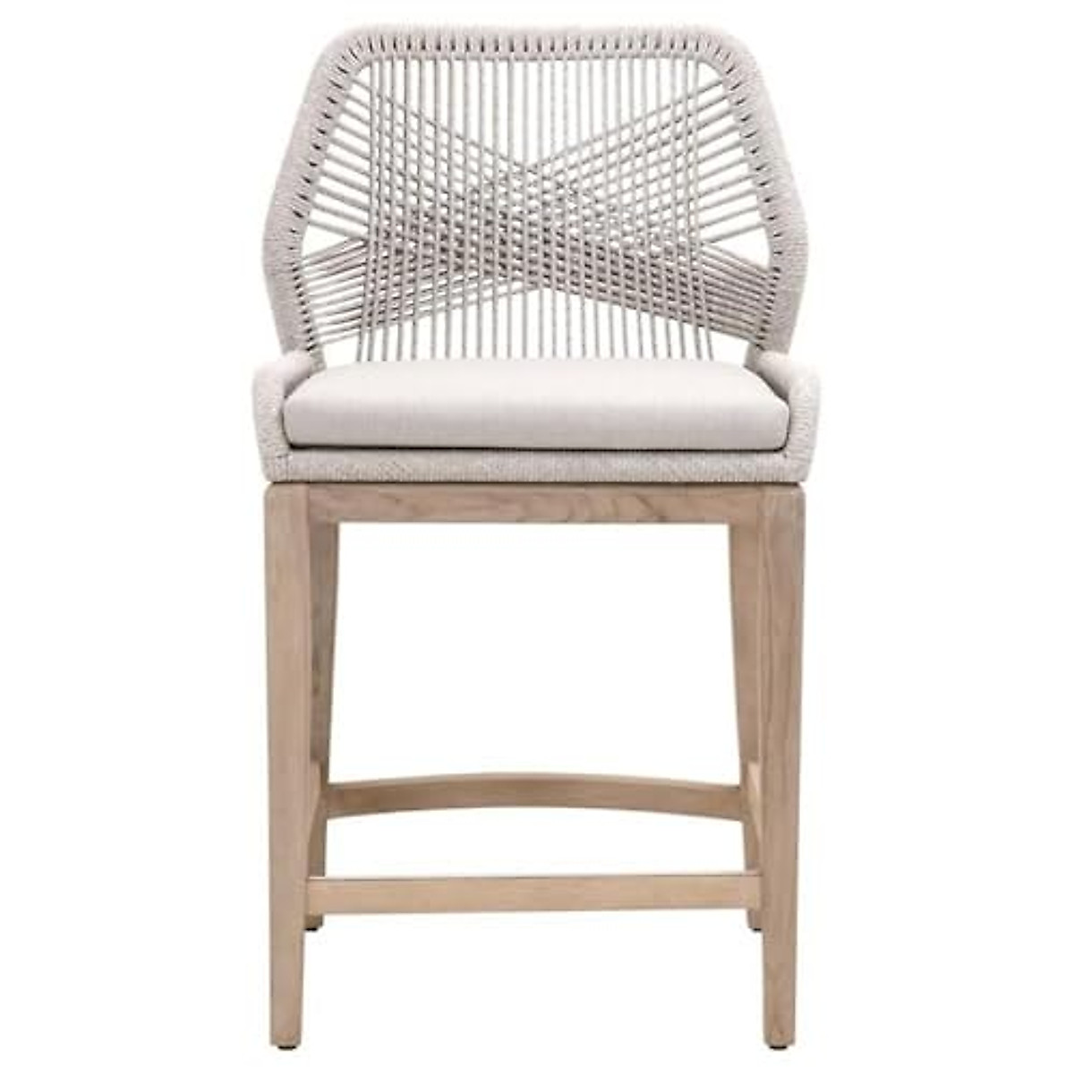 Star International Furniture Woven Loom 26" Fabric Outdoor Counter Stool - Gray
