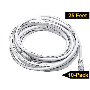 iMBAPrice 15 ' Cat5e Network Ethernet Patch Cable, 10 Pack, White (IMBA-CAT5-15WT-10PK)