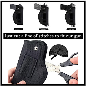 Gun Holsters for Men/Women, 380 Holster for Pistols, IWB/OWB 9mm Holsters for Concealed Carry Universal Airsoft Right/Left,Gun Holsters Fit for Glock 23,26,27,42, M&P Shield