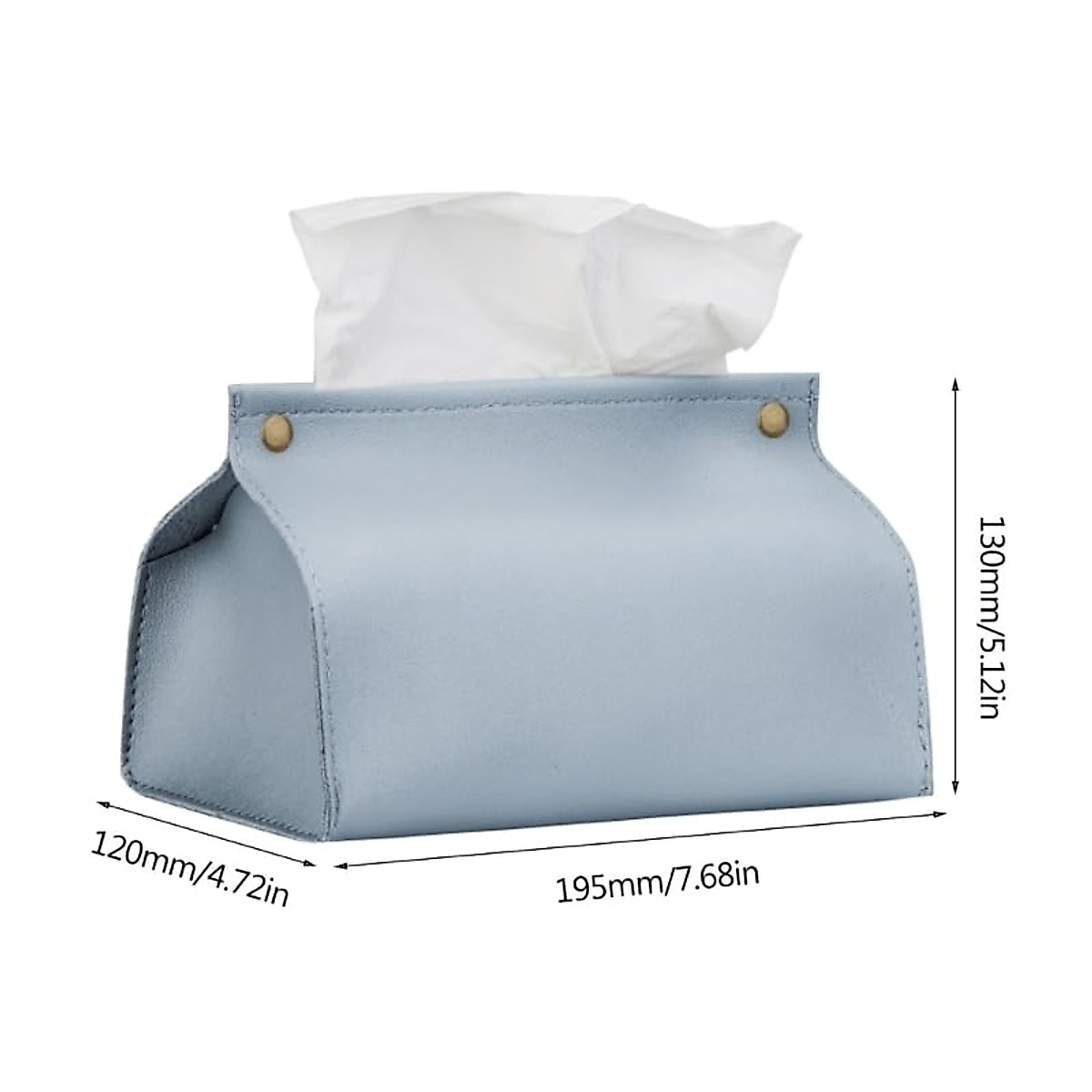 PU Leather Tissue Bag Multipurpose Organize Pouch Outdoor Traveling Camping (Color : Brown)