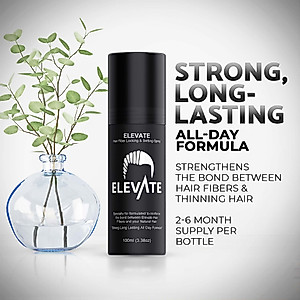 Elevate Hair Fiber Locking & Setting Hold Spray | New Advanced Long Lasting Formula | 2-6 Month Supply | Strong Formula for Wind, Sweat, and Weather Resistant for Men and Women