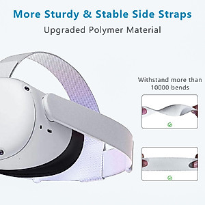 Replacement Head Strap for Oculus 2 Elite Strap, Enhanced Comfort and Gaming Immersion VR Accessories Compatible with Oculus/Meta Quest 2