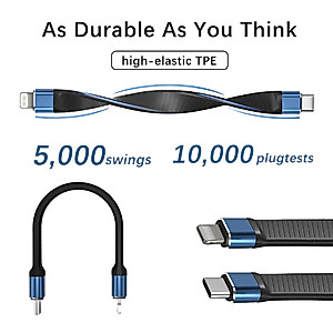 Aprilery Short USB C to Lightning Cable (0.46ft, MFi Certified), Fast Charging and Data Sync Type C to Lightning Cable for iPhone 13/13 pro/13 pro Max/12/12 mini/11/XS/XR/X/8/SE/AirPods/iPad