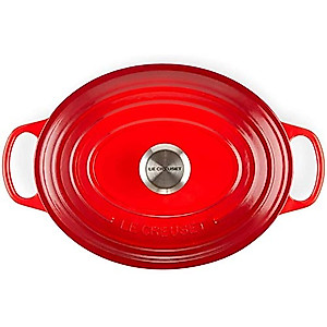 Le Creuset Enameled Cast Iron Signature Oval Dutch Oven, 9.5 qt., Cerise
