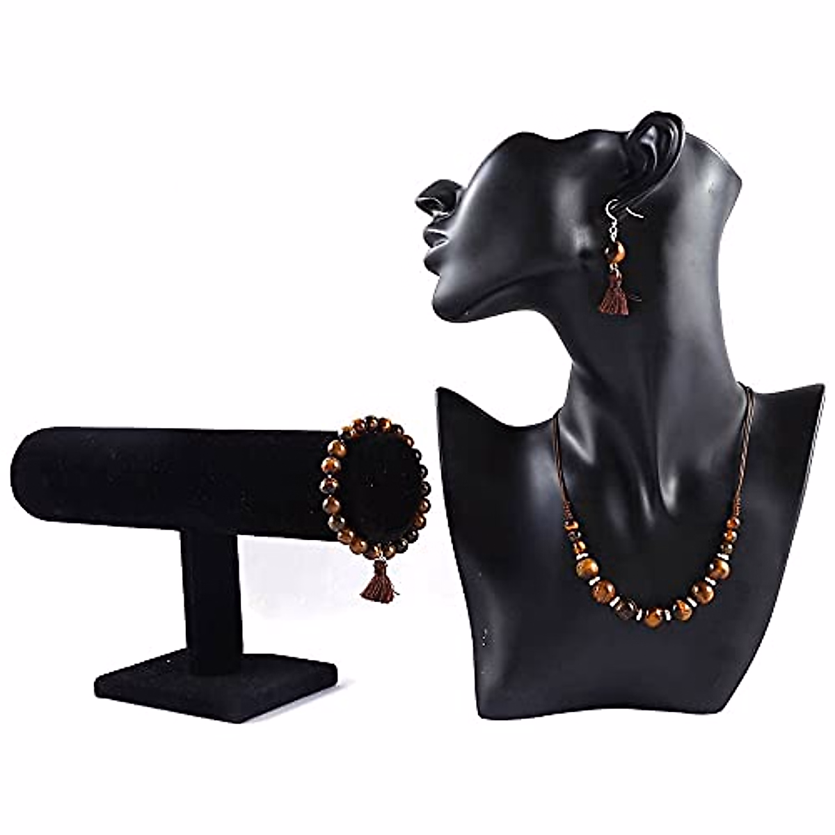 480 pcs Natural Stone Beads for Jewelry Making, Genuine Gemstone Round Beads Kit with White Howlite,Turquoise,Purple Agate,Yellow Tiger Eye,Gold Obsidian Beads for DIY Bracelet Necklace.(10/8/6 mm)