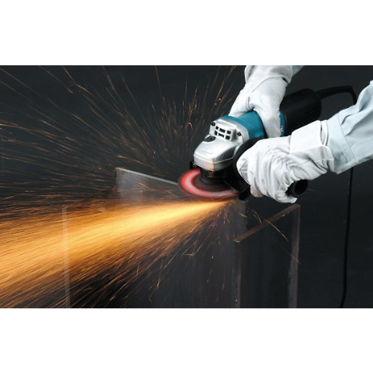 Makita 9557NB 4-1/2" Angle Grinder, with AC/DC Switch, Teal