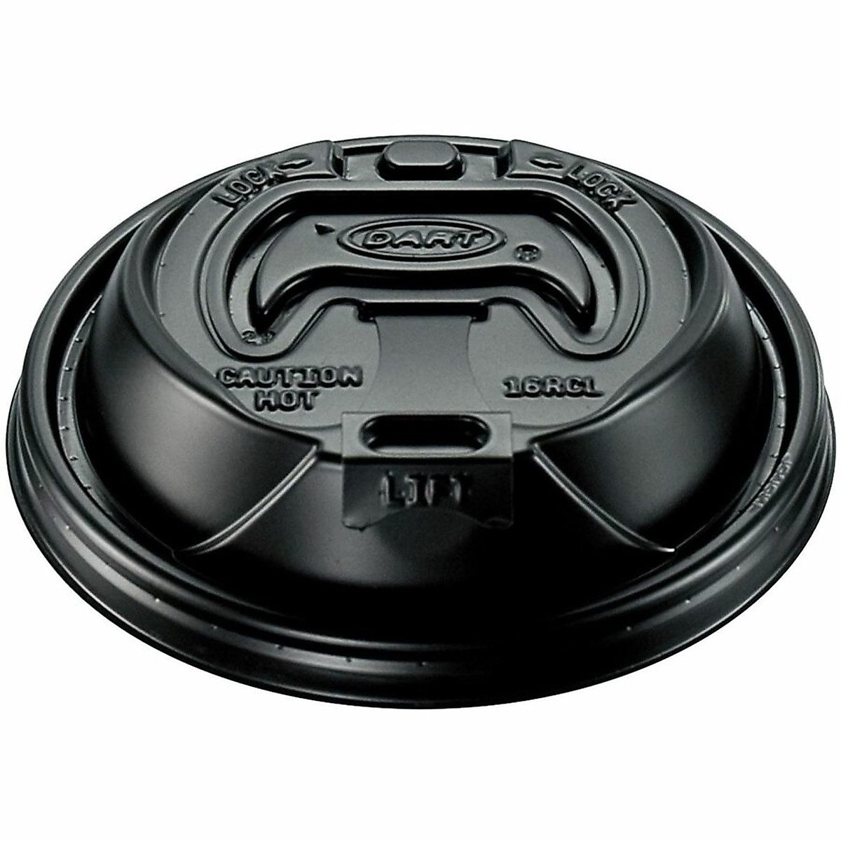 Dart 16RCLBLK Black Optima Reclosable Lid (Case of 1000)
