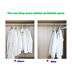 Clothes Hanger Connector Hooks 50PCS Plastic Hooks Cascading Hangers Space Saving Organizer for Heavy Duty Clothes Closet