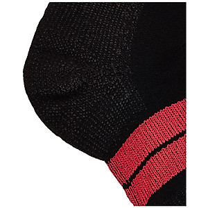 thorlos womens 84 Maximum Cushion Low Cut Running Socks, Black/Pink (1 Pair), Medium US